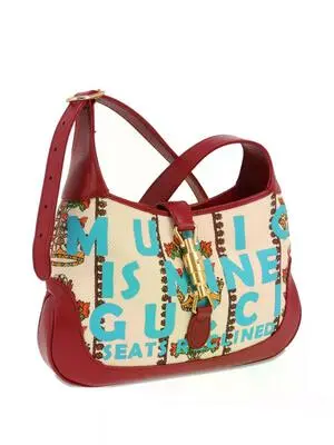 Gucci Jackie Centennial Floral Print Shoulder Bag - Neutrals