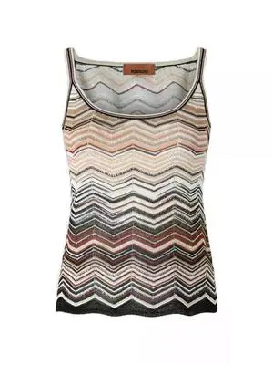 Missoni Chevron Sequin Embellished Tank Top - Neutrals