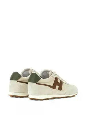 Hogan H699 Runner Sneakers With Logo Appliqu - Neutrals