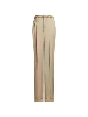 Ralph Lauren Belted Pleated Trousers - Neutrals