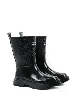 Karl Lagerfeld Logo Embossed Boots