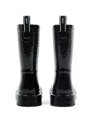 Karl Lagerfeld Logo Embossed Boots