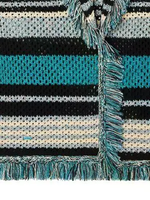 Alanui Striped Fringed Cardigan