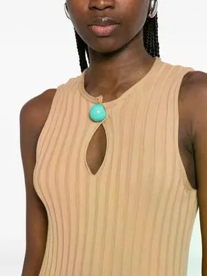 Stella McCartney Asymmetric Ribbed Knit Vest