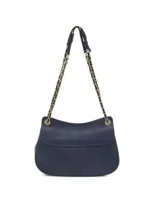 Dkny Leather Shoulder Bag With Chain Strap
