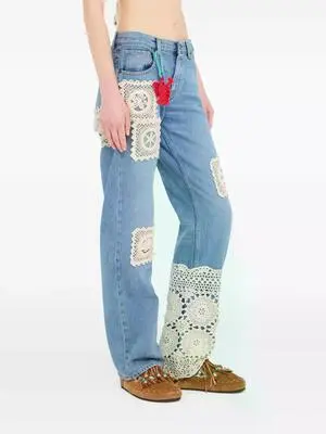 Alanui Jeans With Crochet Detailing