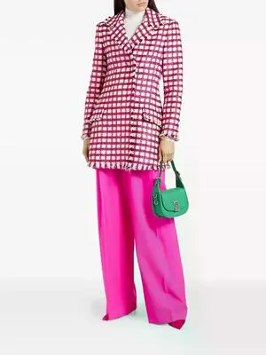 Oscar De La Renta Checked Tweed Mini Dress