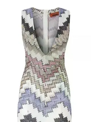 Missoni V-neck Chevron-pattern Maxi Dress