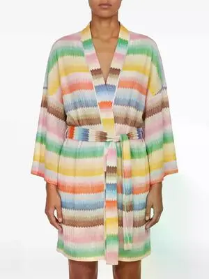 Missoni Chevron Belted Beach Dress - Neutrals