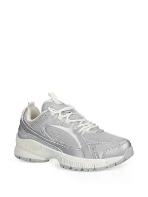 Armani Exchange Metallic Panelled Lace-up Trainers