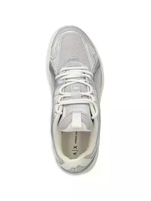 Armani Exchange Metallic Panelled Lace-up Trainers