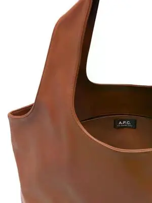A.p.c. Logo-detail Shoulder Bag - Brown