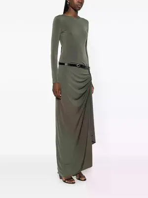 Coperni Long-sleeve Draped Maxi Dress