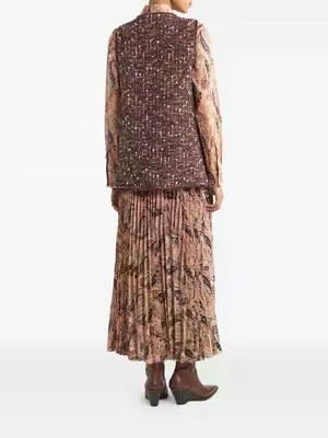 Etro Tweed Button Waistcoat