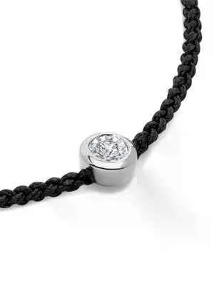 Monica Vinader Solitaire Diamond Cord Bracelet - Black