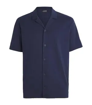 Hanro Jersey Night & Day Henley Shirt - Black