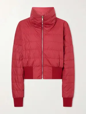 Rick Owens Moncler + Appliquéd Quilted Down Jacket - Red