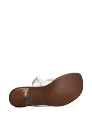 TOD'S Ruched Strap Sandals