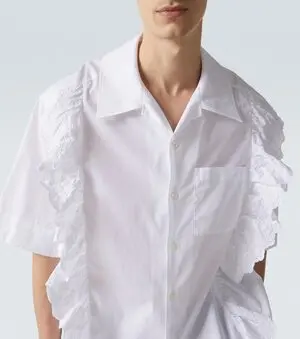 Simone Rocha Ruffled Cotton Poplin Shirt