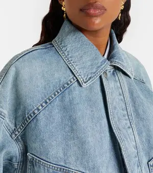 Saint Laurent Denim Blouson Jacket - Blue