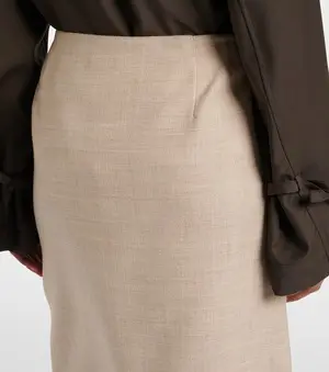 JOSEPH Virgin Wool Midi Skirt