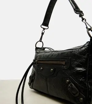 Balenciaga Le City Moto Mini Leather Shoulder Bag