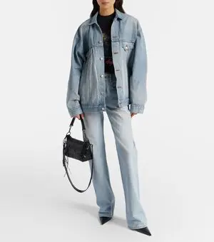 Balenciaga Le City Moto Mini Leather Shoulder Bag