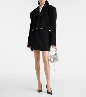 Balenciaga Le City Moto Mini Leather Shoulder Bag
