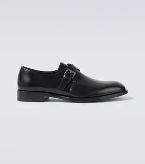 Prada Leather Monk Strap Shoes