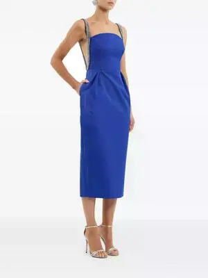 Rebecca Vallance Strap-embellished Midi Dress - Blue