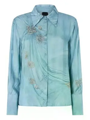 Pinko Trompe L'oeil Print Shirt - Blue