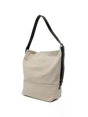 LEMAIRE Belted Shoulder Bag In Cotton Canvas - Neutrals