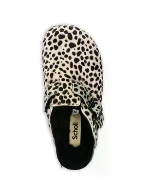 DR. SCHOLL'S SHOES Dalmatian Print Buckle Mules