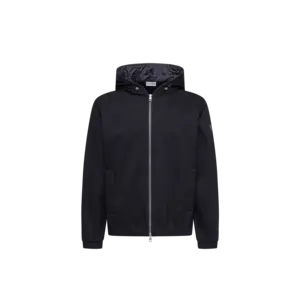 Moncler Cotton Blend Zip-up Hoodie - Blue