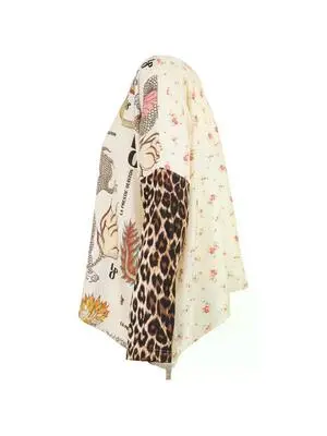 La Prestic Ouiston Summertime" Top With Dragon And Leopard Print