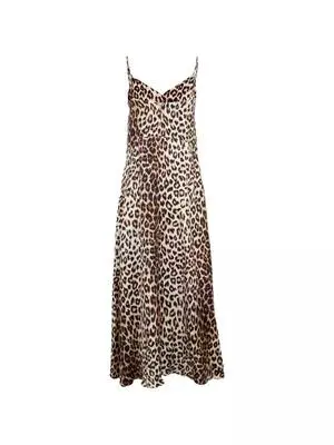 La Prestic Ouiston Petula Leopard V-neck Maxi Dress
