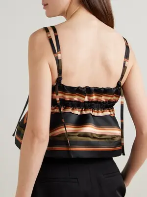 Sacai Striped Crepe Top