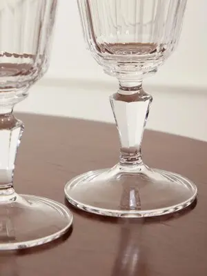 LOBMEYR Set Of Two Crystal Wine Glasses