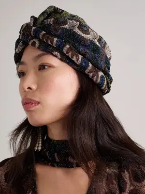 Missoni Metallic Crochet-knit Turban