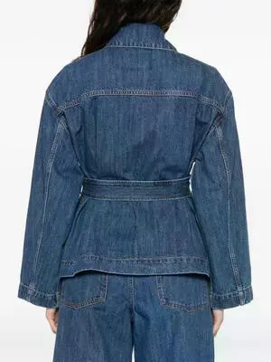 P.a.r.o.s.h Belted Denim Jacket