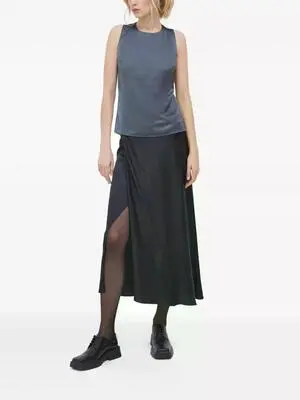 SAMSOE SAMSOE Racer-back Top With Buttoned Back Detail - Grey