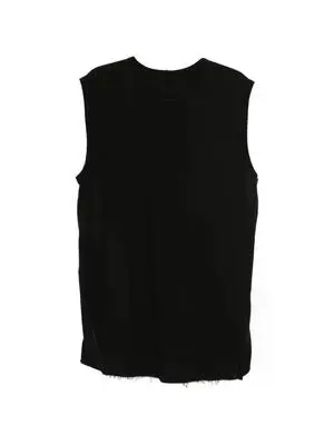 ISAAC SELLAM EXPERIENCE Sleeveless Top With Frayed Hem