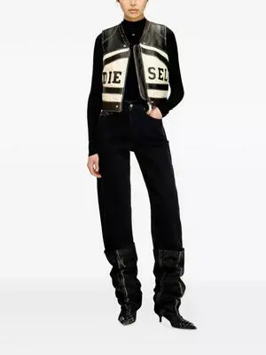 DIESEL® Paneled Sleeveless Zip-up Gilet