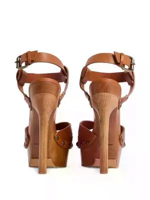 Dsquared2 Studded Leather Platform Stiletto Sandals