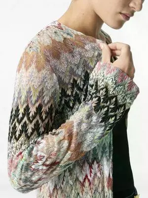 Missoni Zigzag Pattern Long Sleeve Coat