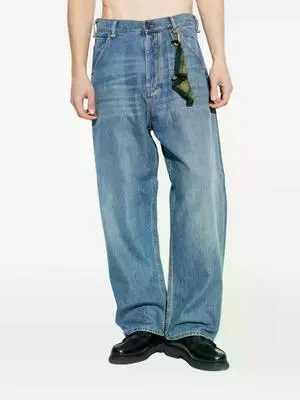 DARKPARK Wide Leg Jeans With Rear Logo Patch