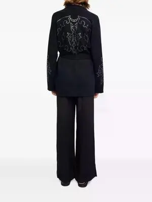 Zadig&Voltaire Salomy Belted Cardigan With Rhinestone Embellishments