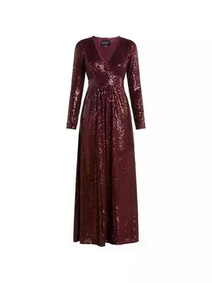 NEEDLE & THREAD Chelsea Sequin V-neck Midi Dress
