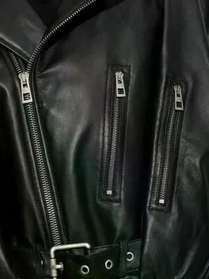 Loewe Zip-detail Belted Nappa Leather Jacket - Black