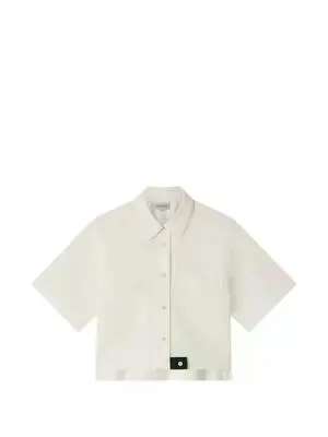 LEE MATHEWS Annie Cropped Shirt - Neutrals